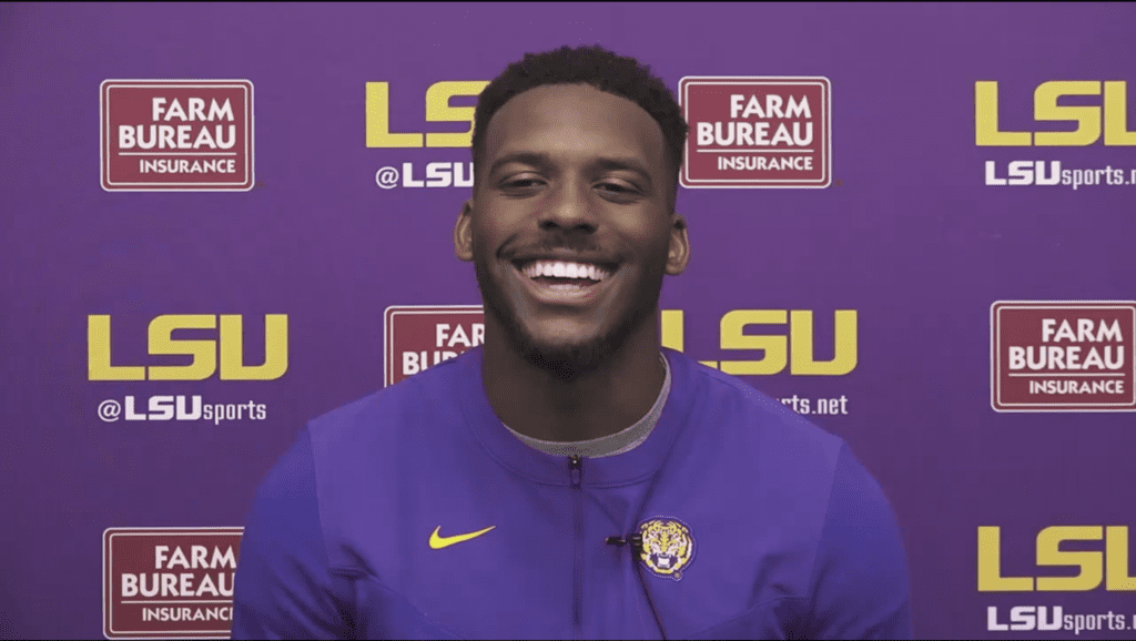 LSU Players Mekhi Wingo, Greg Penn III, Sage Ryan, and Jarrick Bernard ...